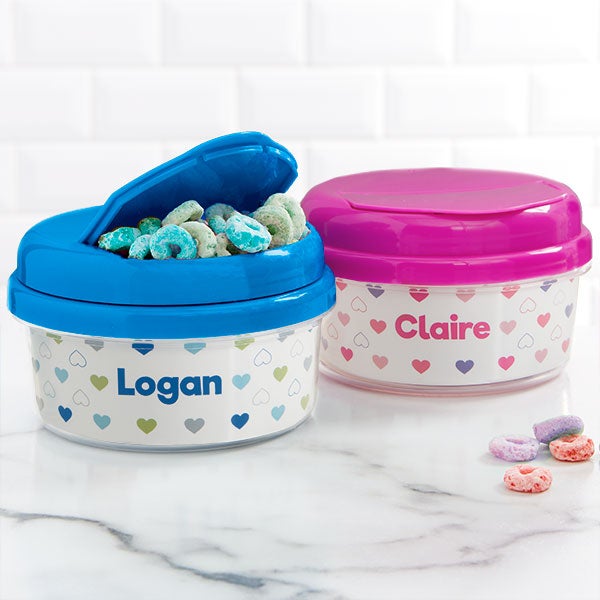 Hearts Personalized Toddler 12 oz Snack Cups