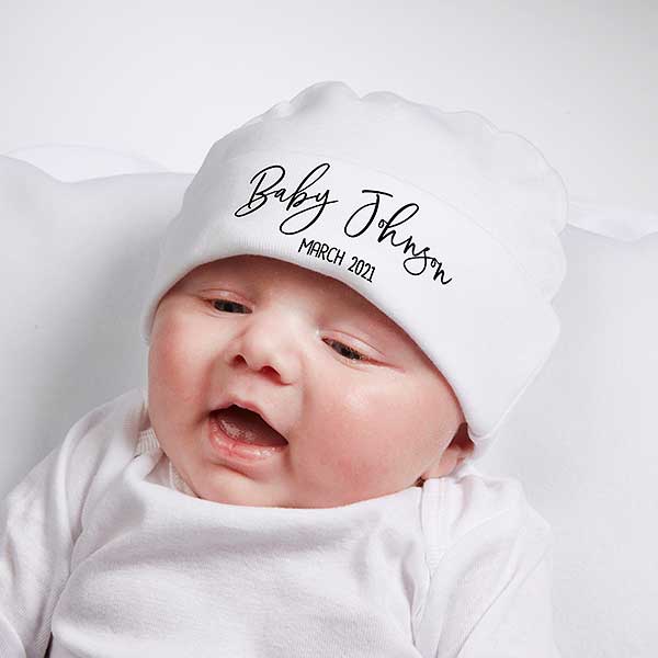 Baby Coming Personalized Baby Hat