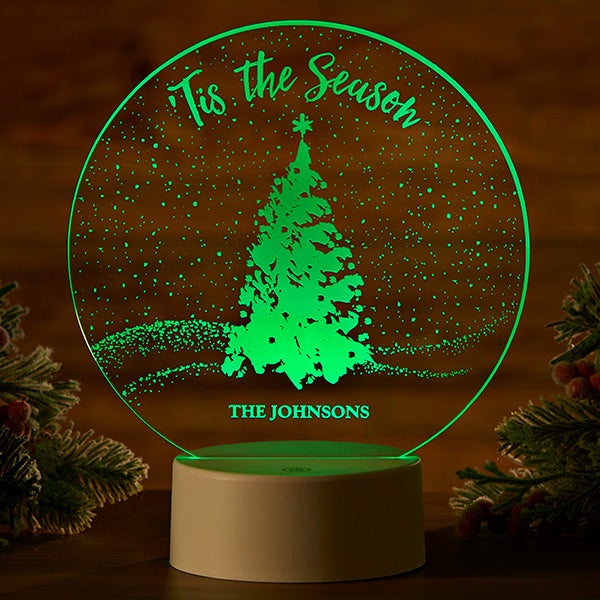 Christmas Snowscape Personalized LED Sign