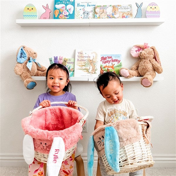 Easter Bunny & Chick Personalized Wooden Easter Decorations