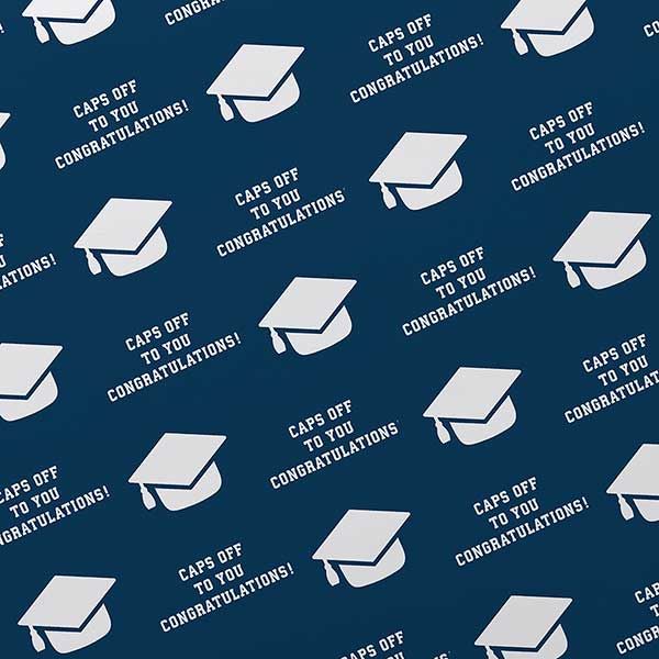 Icon Step & Repeat Personalized Graduation Wrapping Paper Roll