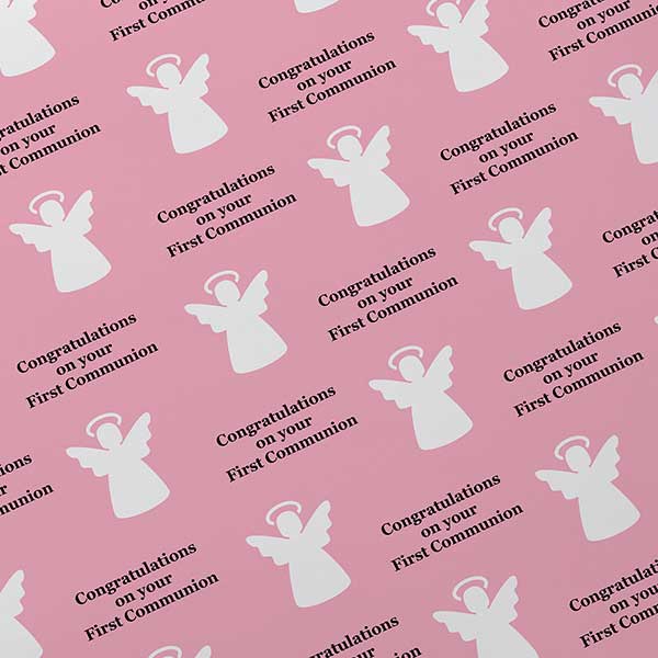 Icon Step & Repeat Personalized Communion Wrapping Paper