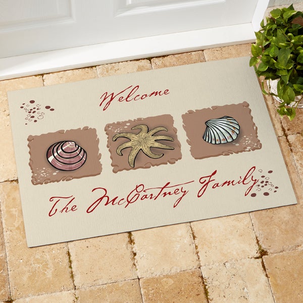 Personalized Sea Shell Doormat - 20x35