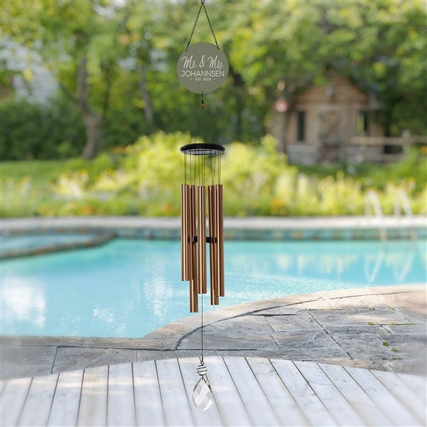Stamped Elegance Personalized Color Printed Wind Chimes