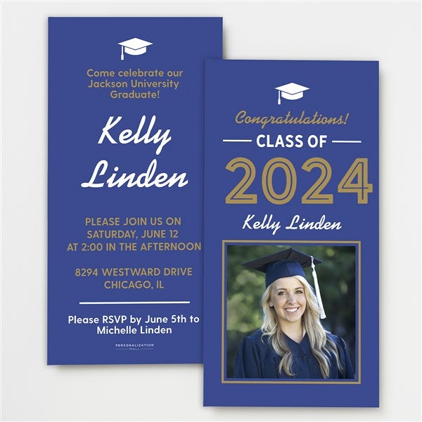 Graduating Class Of Personalized Graduation Party Invitation