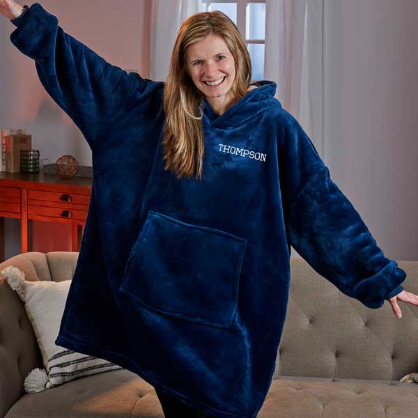 Classic Comfort Personalized Oversized Huggie Hoodie Blankets