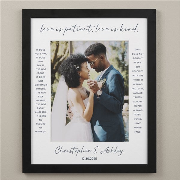 Love Is Patient Personalized Vertical Matted Frame 11x14