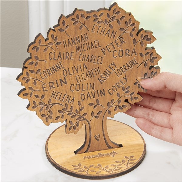 Family Tree Of Life Personalized Natural Wood Keepsake
