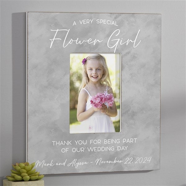 Flower Girl Personalized Frame - 5x7 Horizontal Wall