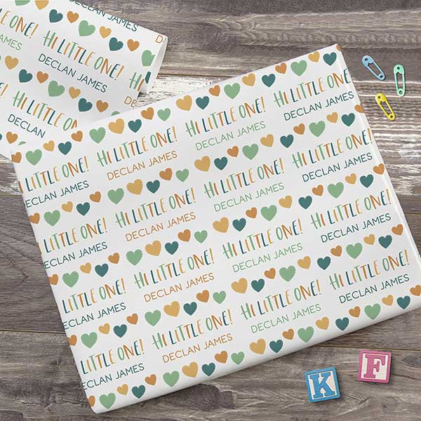 31798 Hi Little One Personalized Baby Wrapping Paper 31798 Hi Little One Personalized Baby Wrapping Paper