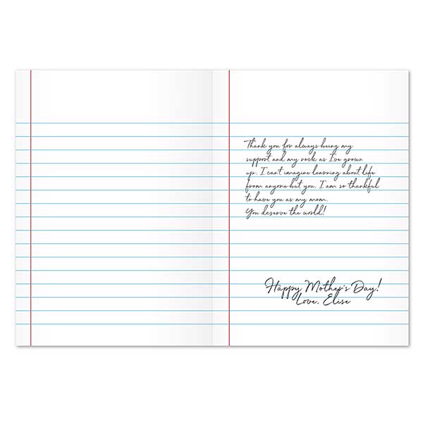 Letter to Mom Personalized Greeting Card - Signature