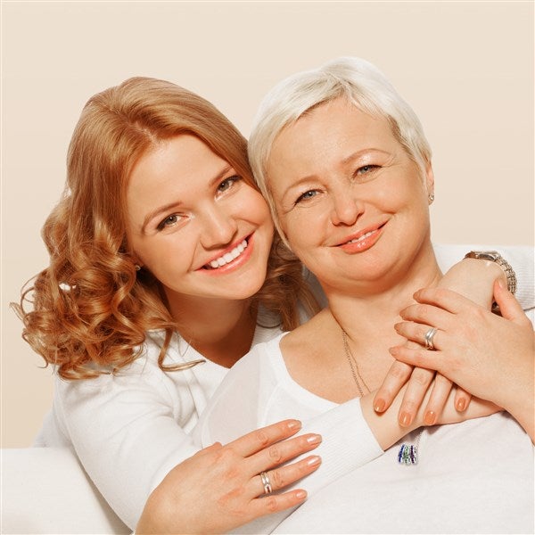 Stackable Birthstone Eternity Charm Necklace - Silver Charm Only