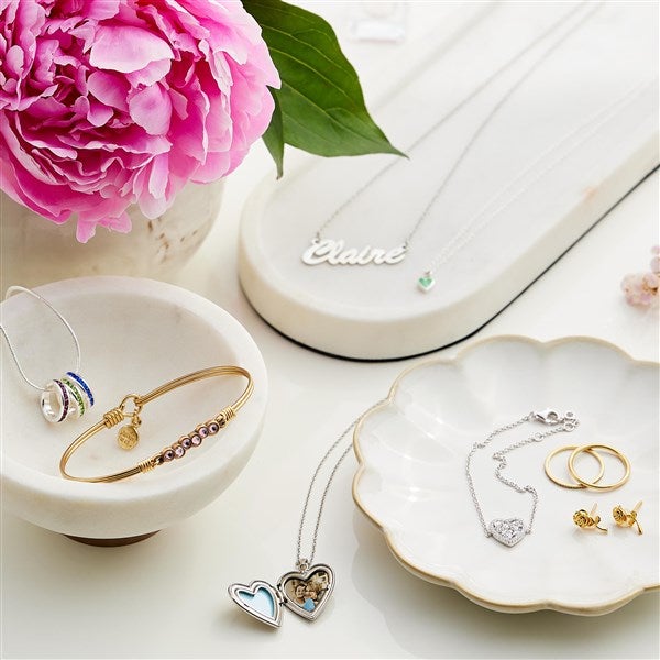 Stackable Birthstone Eternity Charm Necklace - Silver Charm Only