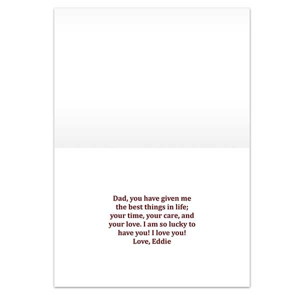 Best Dad Ever Personalized Father's Day Greeting Card - Signature