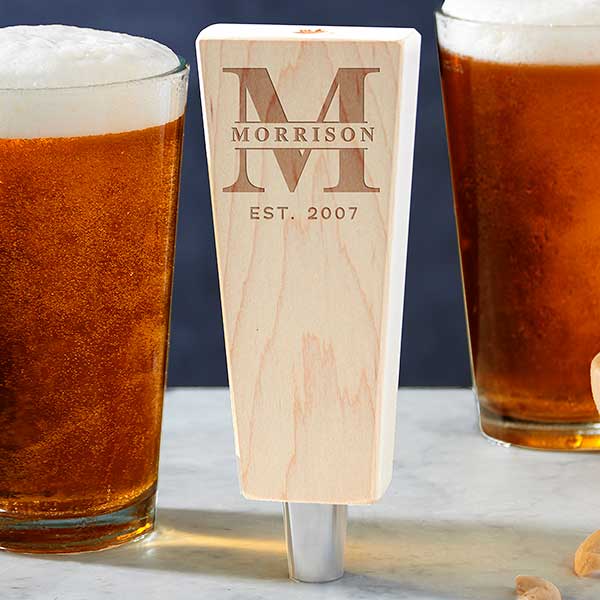 Lavish Last Name Personalized Engraved Beer Tap Handle