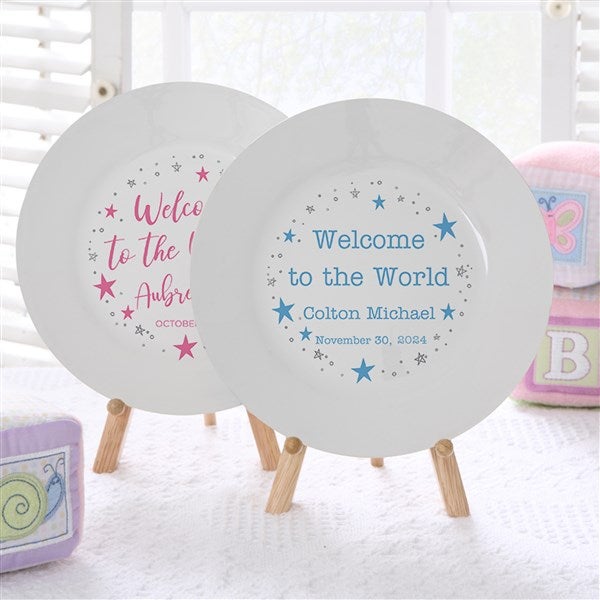 Twinkle Baby Boy Personalized Keepsake Plate