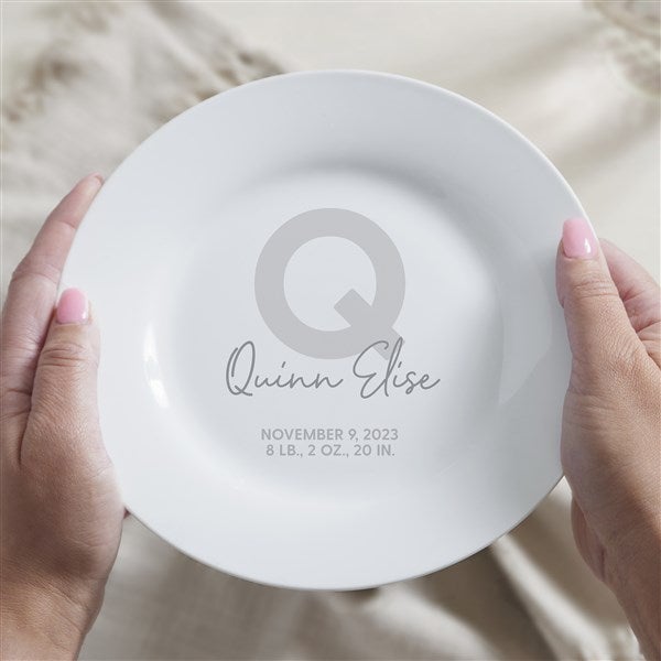 Simple and Sweet Personalized Baby Plate