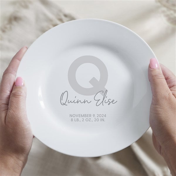 Simple and Sweet Personalized Baby Plate