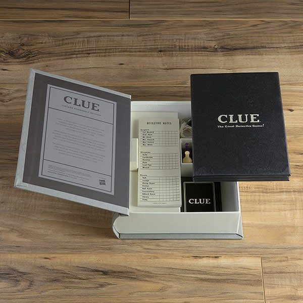 Personalized Clue Board Game - Vintage Bookshelf Edition