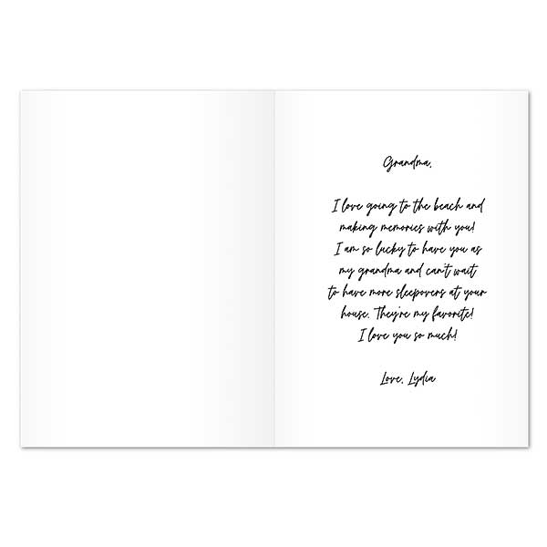 Floral Love for Grandma Personalized Photo Cards