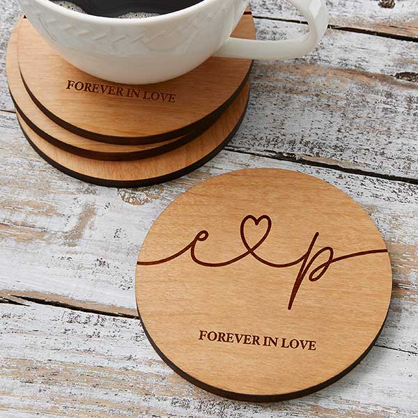 Personalized coffee coasters store