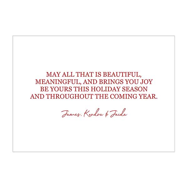Photo & Message Personalized Holiday Cards