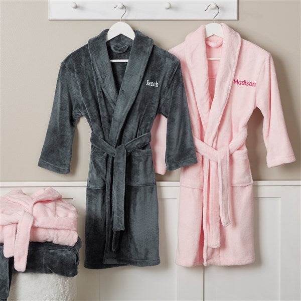 Classic Comfort Personalized Kids Pink Fleece Robe
