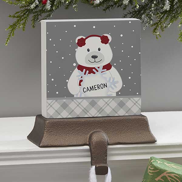 Polar Bear Family Personalized Stocking Holders