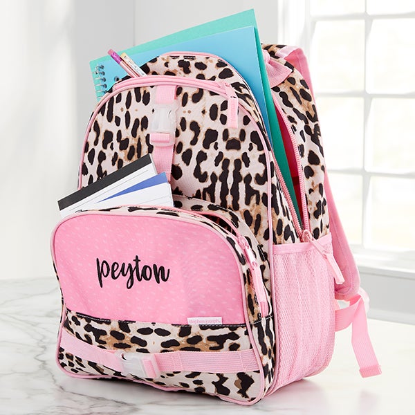 Leopard Print Personalized Backpack by Stephen Joseph