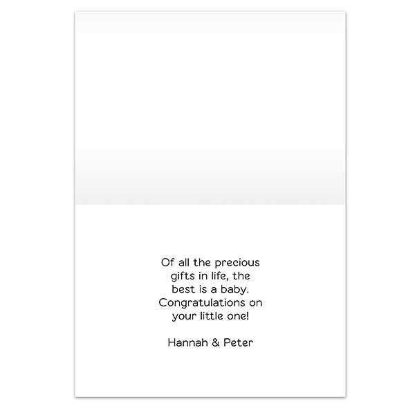 Hi Little One Personalized Baby Congratulations Cards