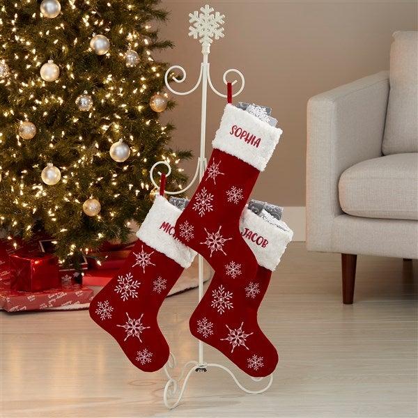 Snowflake Christmas Stocking Hanger Stand
