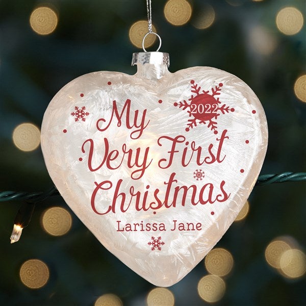 My Very First Christmas Personalized Lightable Glass Ornament