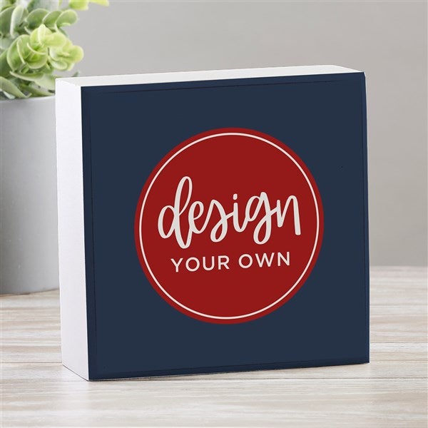 Design Your Own Personalized Shelf Block- Navy Blue