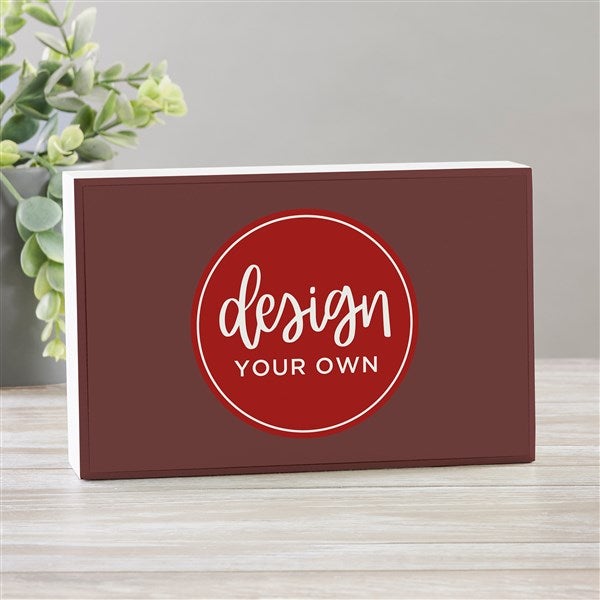 Design Your Own Personalized Rectangle Shelf Blocks- Brown