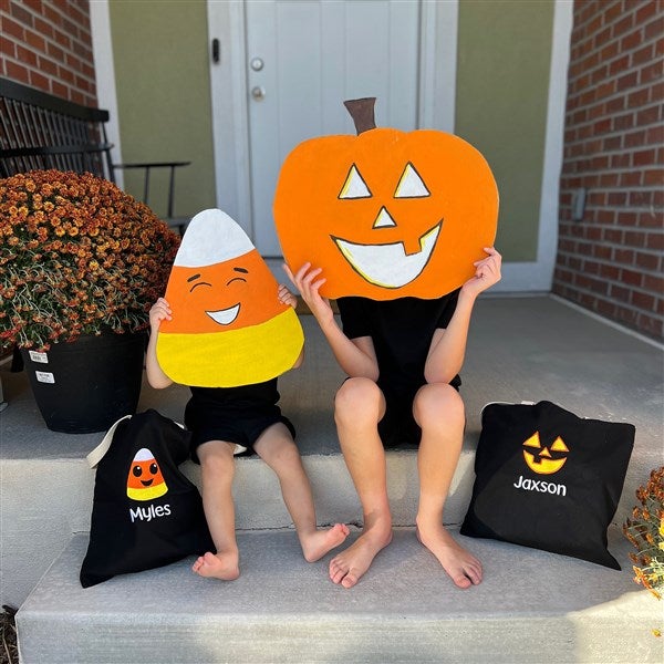 Jack-o'-Lantern Embroidered Halloween Treat Bag
