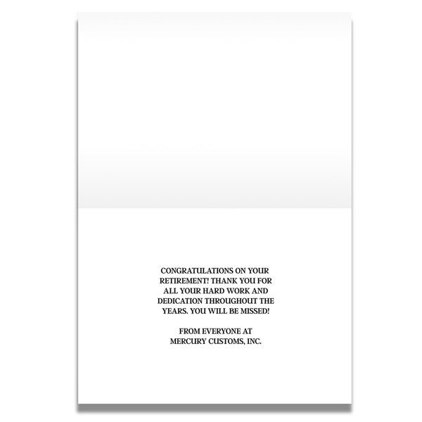 Retirement Years Personalized Greeting Card