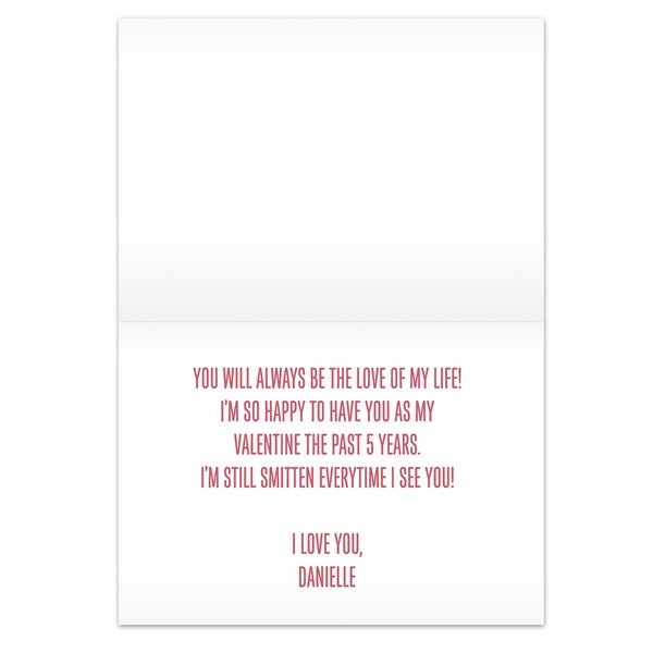 XOXO Photo Personalized Greeting Card