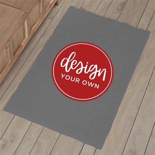 Design Your Own Personalized 2.5’ x 4’ Area Rug- Grey