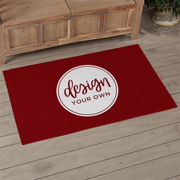 Design Your Own Personalized 2.5’ x 4’ Area Rug- Burgundy