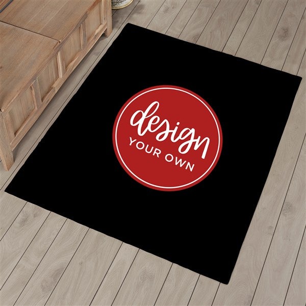 Design Your Own Personalized 48" x 60" Area Rug- Black