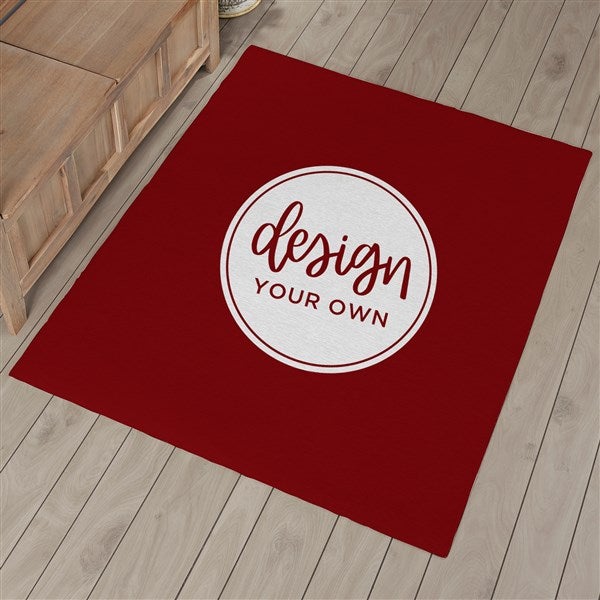 Design Your Own Personalized 48" x 60" Area Rug- Burgundy