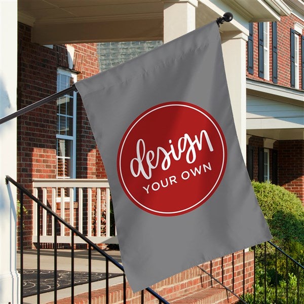 Design Your Own Personalized House Flag- Grey