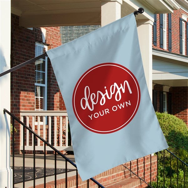 Design Your Own Personalized House Flag- Slate Blue