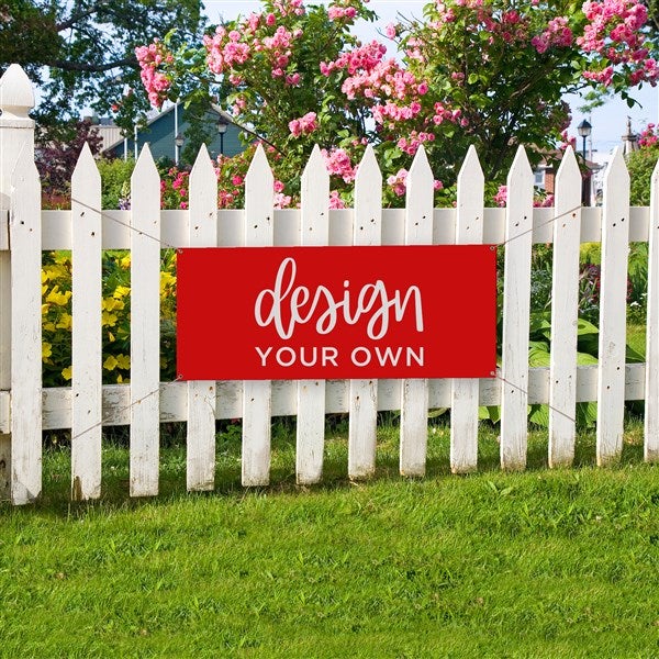 Design Your Own Personalized Small Banner - Red