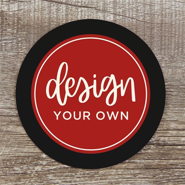 Design Your Own Personalized Paper Coasters- Black