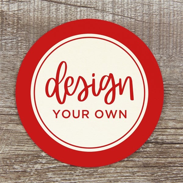 Design Your Own Personalized Paper Coasters- Red