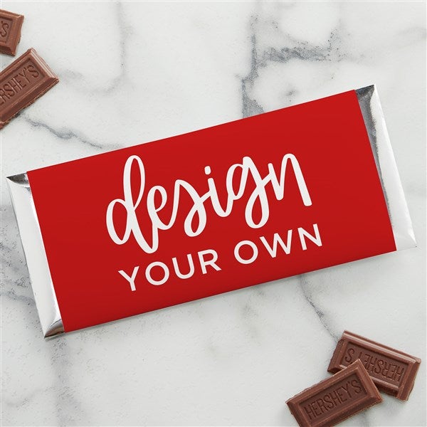 Design Your Own Personalized Candy Bar Wrappers- Red