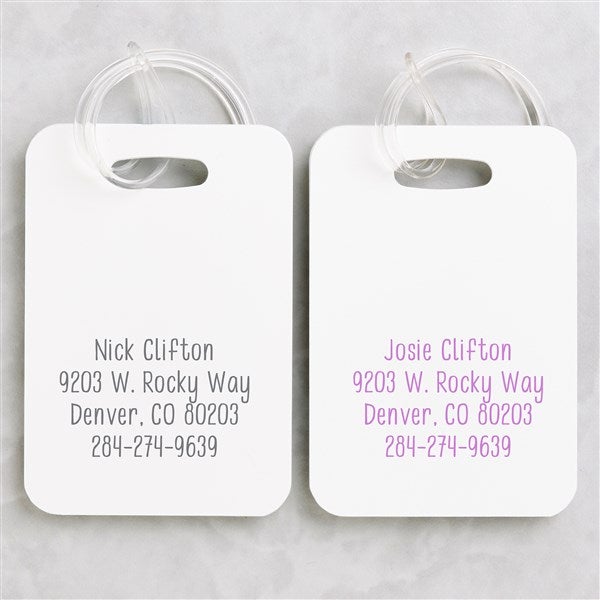 Mr. & Mrs. Personalized Luggage Tag 2 Pc Set