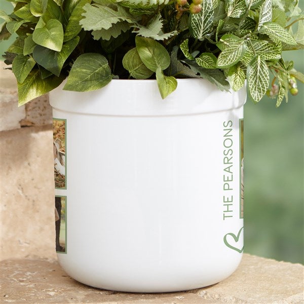 Photo Collage For Family Personalized Outdoor Flower Pot