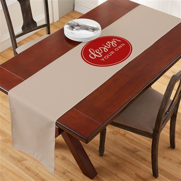 Design Your Own Personalized Table Runner - Small - Tan